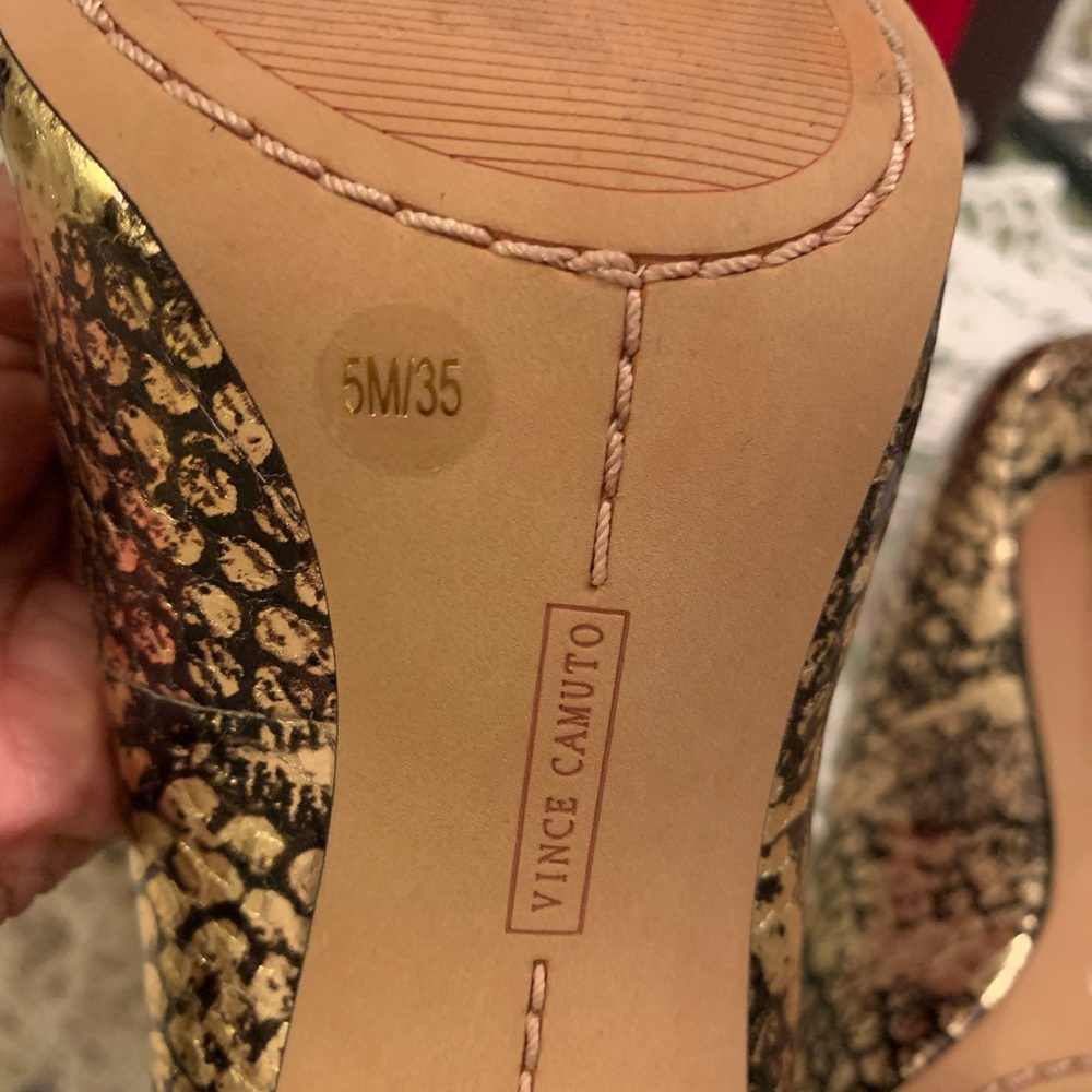 Gold And Black, Called Snake Skin Pump. Vince Camino - Gem